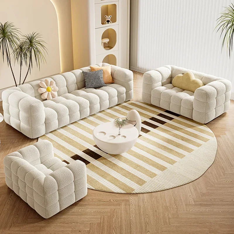 Nordic Luxury Puff Sofa Relaxing Comfortable Modern Designer Sofa Sing ...