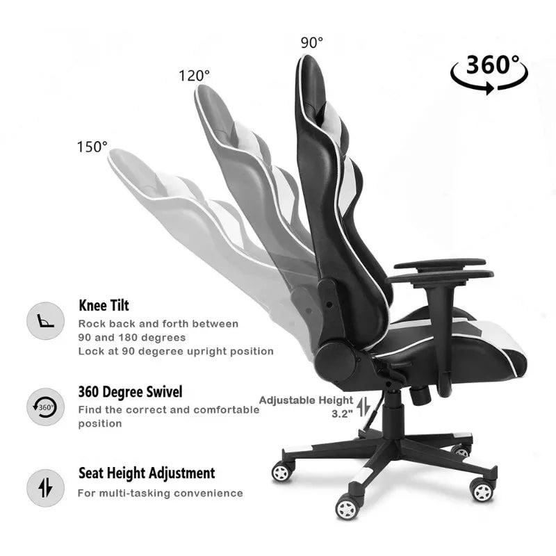 Gaming Gaming Chair Ergonomic Comfortable Leather Gaming Chair Reclini ...