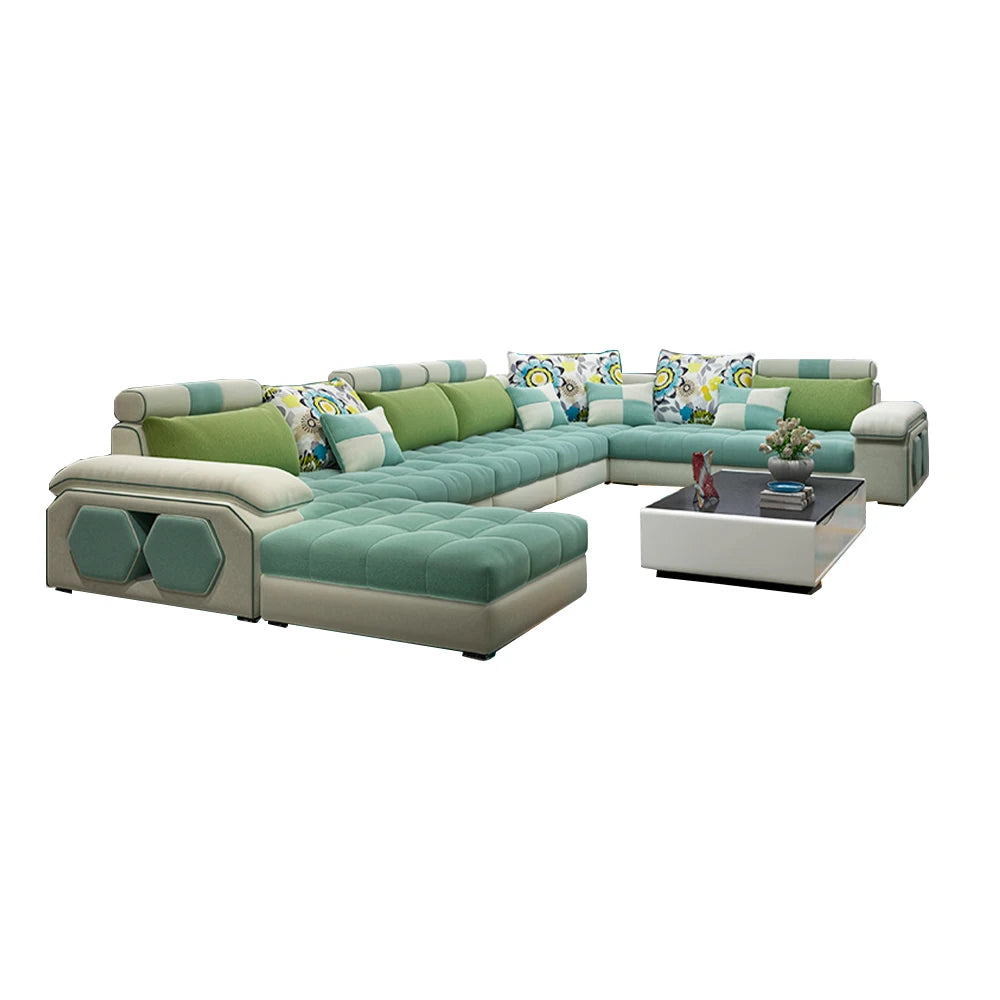 MANBAS Fabric Big Sofa Set Living Room Furniture Cloth Sofa Modernos P ...