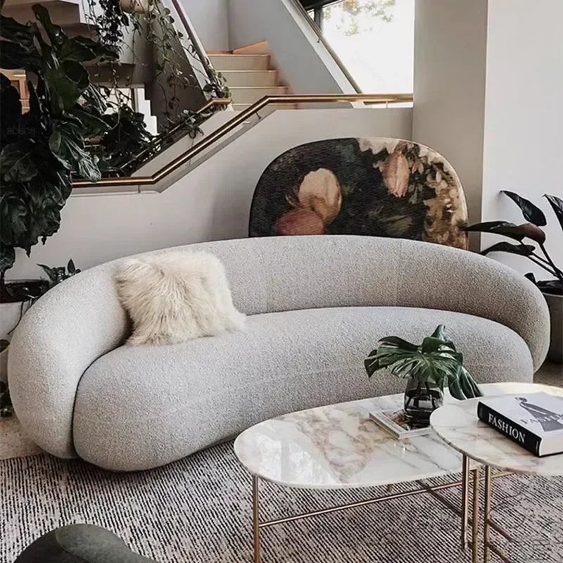 Luxury Living Room Sofas Minimalist Curved Nordic Luxury Lazy Sofa Aes ...