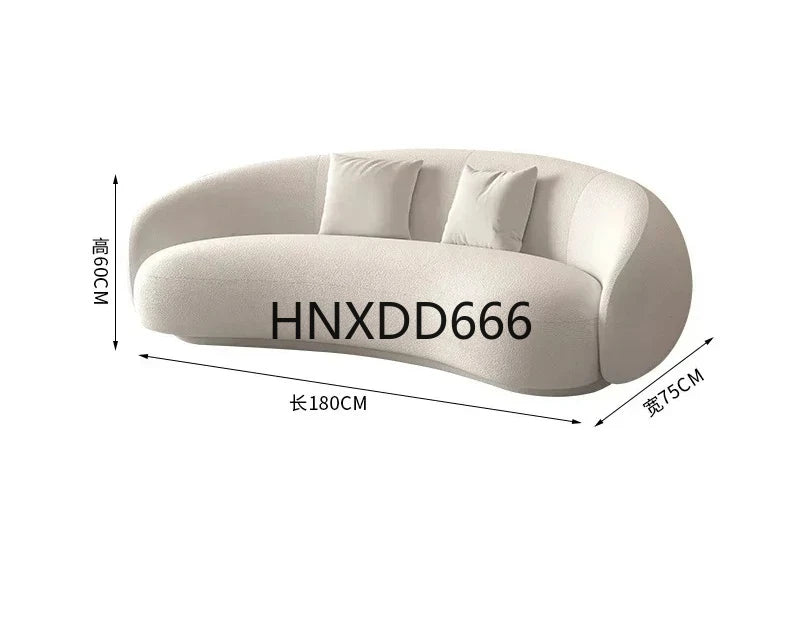 Minimalist Arc Shaped Sofa for Living Room - Modern Cashew Design ...